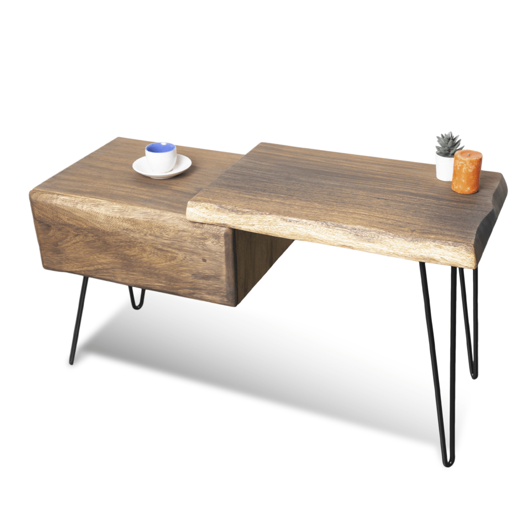 Buy Solid Wooden Bed Side Table – Two Step Design